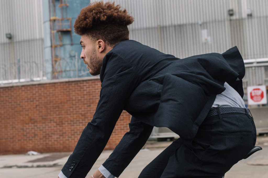 The O.N.S Conduit Packable Blazer and Pant in Motion with the Velo Bar ...